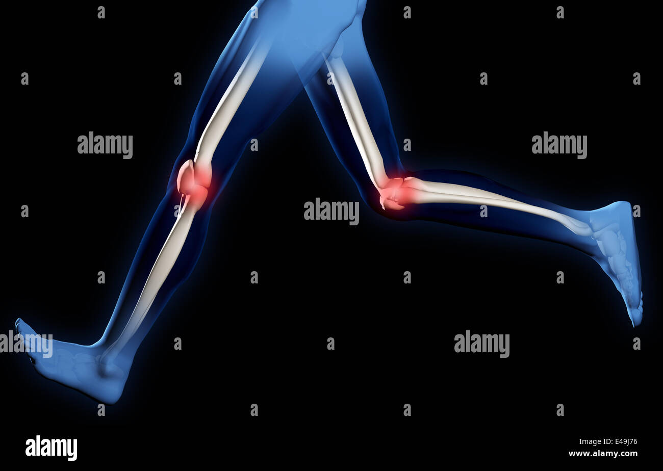 Medical skeleton running knee joints hi-res stock photography and ...