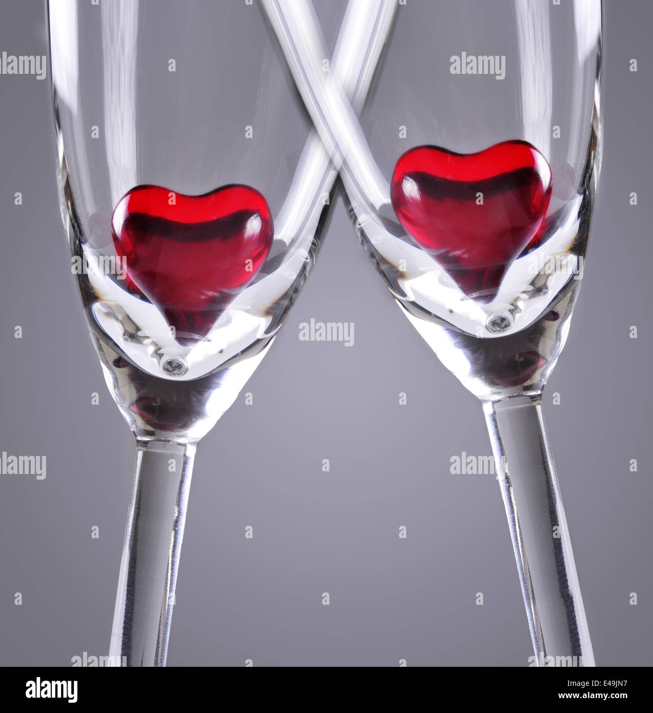 Hearts on Flutes Stock Photo - Alamy
