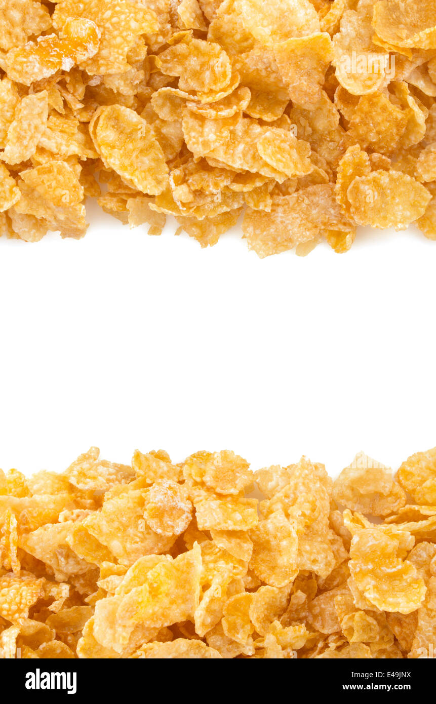 corn flakes isolated on white background Stock Photo - Alamy