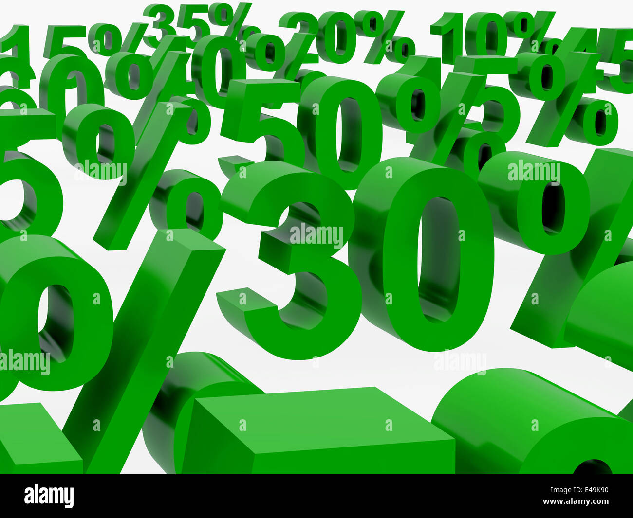 3d render green percent hi-res stock photography and images - Alamy