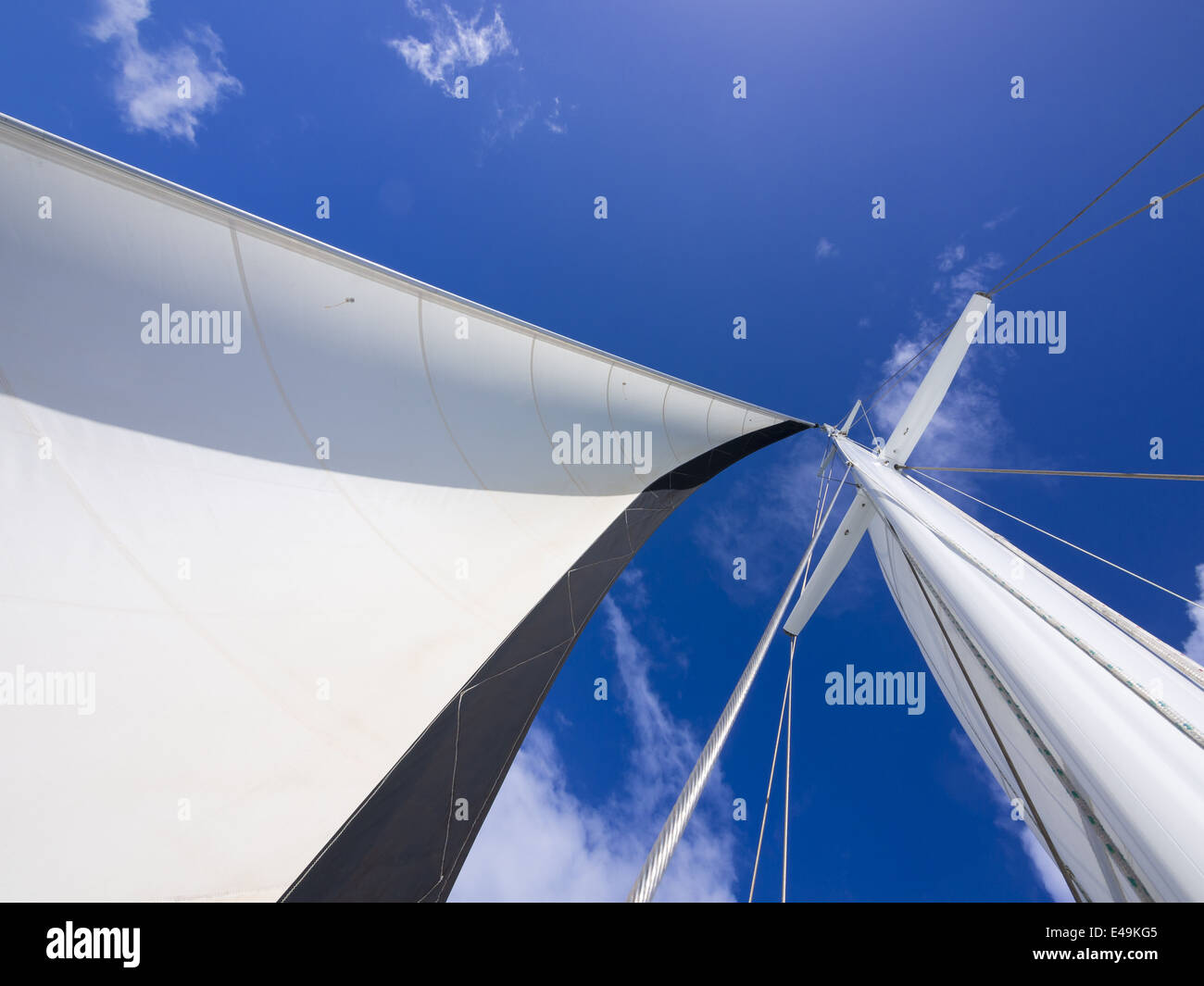 Sail and rig of a sailing yacht Stock Photo - Alamy
