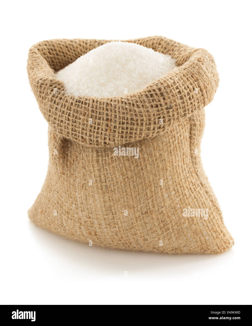 sugar granules in bag isolated on white background Stock Photo - Alamy