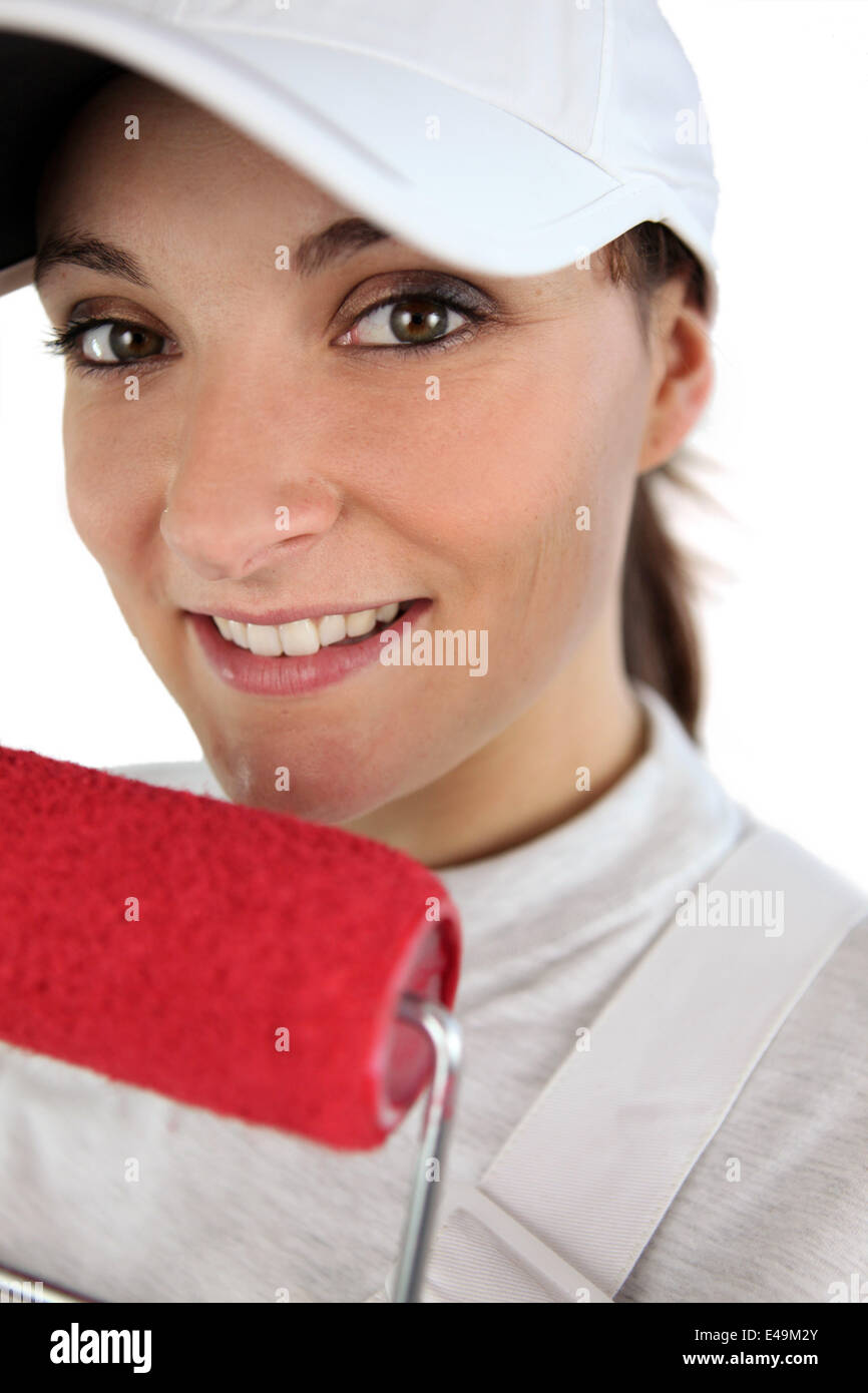 craftswoman painter face portrait Stock Photo - Alamy