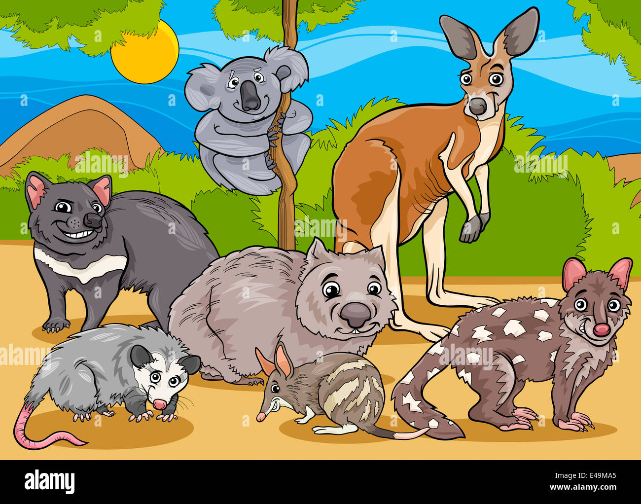 Cartoon illustration cute bandicoot bilby hi-res stock photography and ...