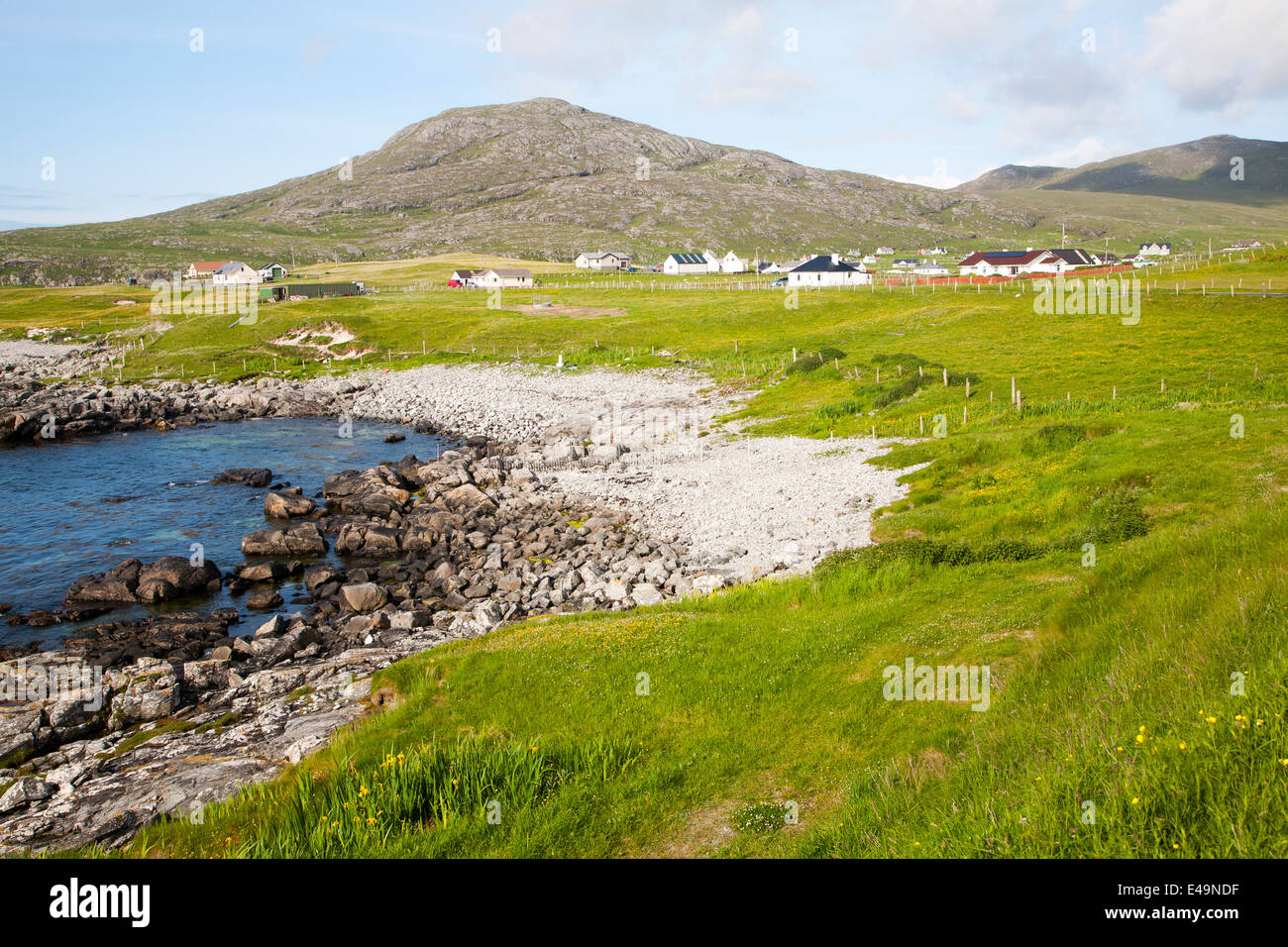 Croft houses Isle of Barra, Outer Hebrides, Scotland Stock Photo - Alamy