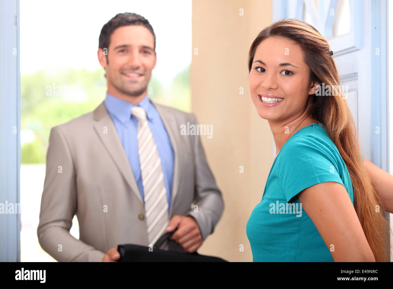 Welcoming wife hi-res stock photography and images - Alamy