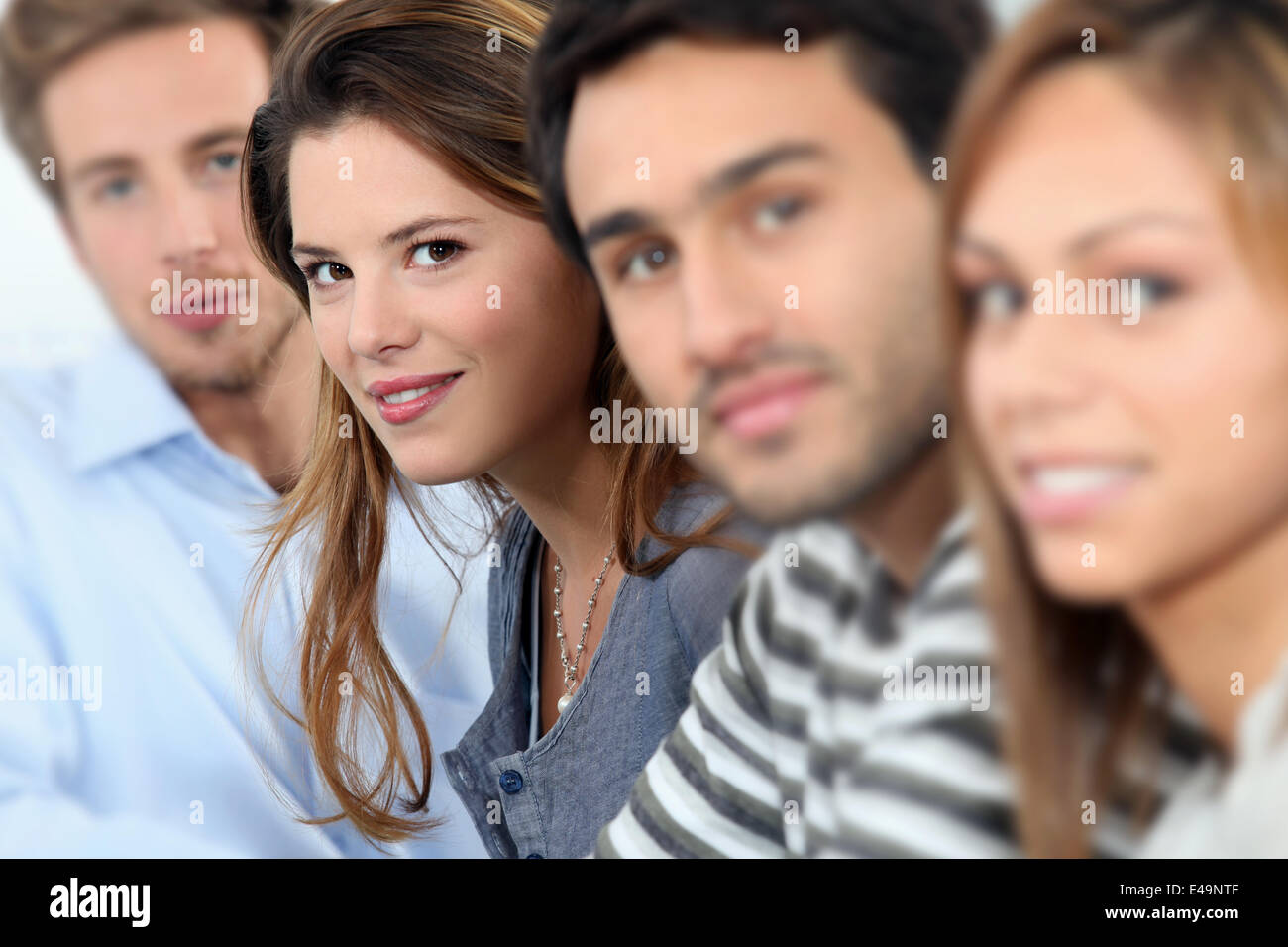 Portrait of smiling students Stock Photo - Alamy