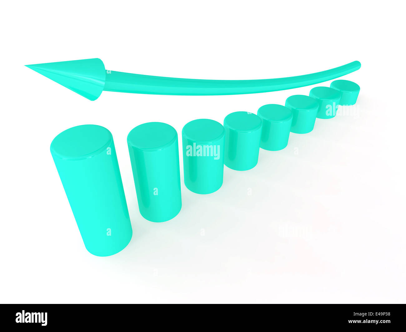 blue metallic columns of diagram Stock Photo - Alamy