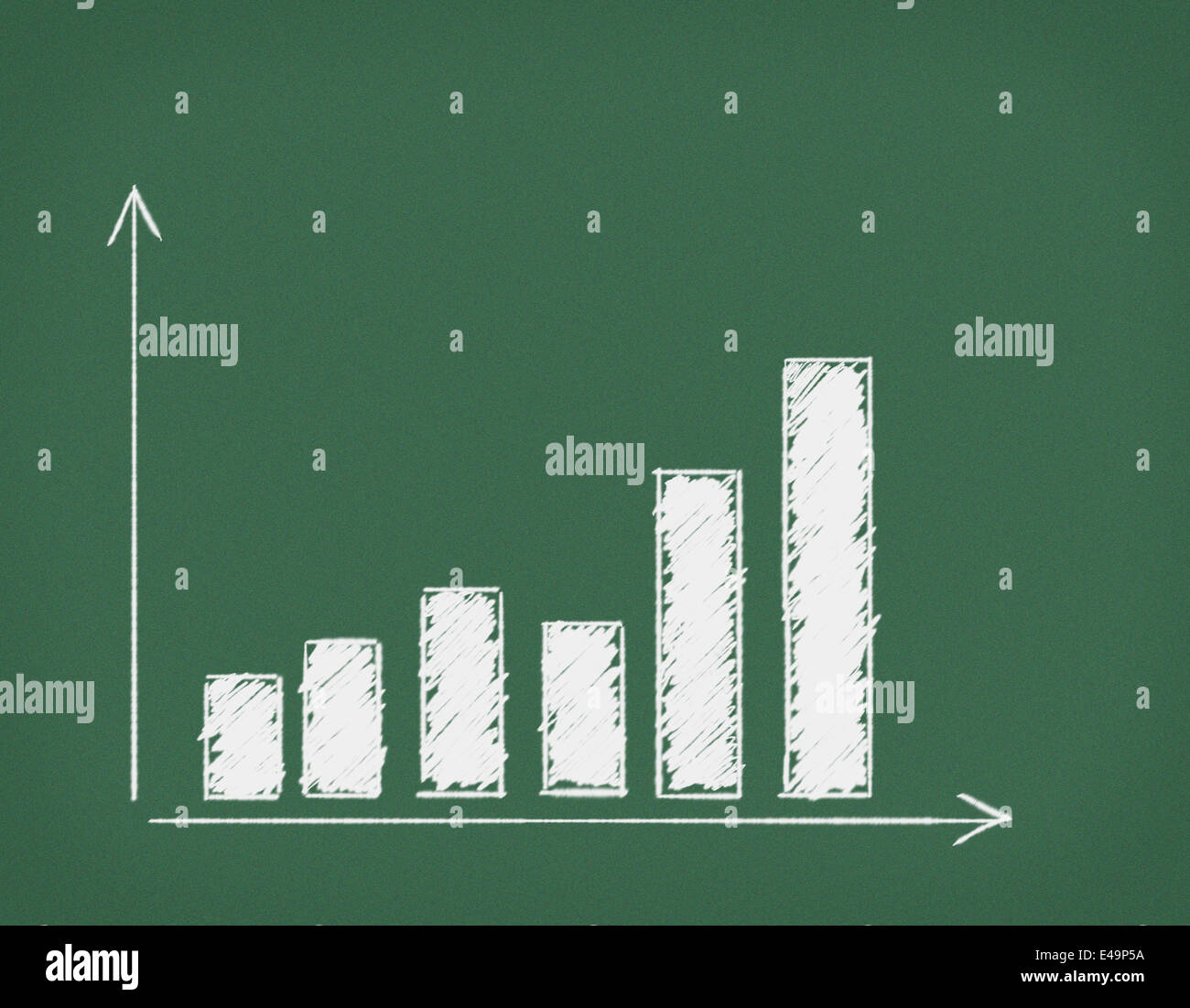 Blackboard with diagram Stock Photo - Alamy