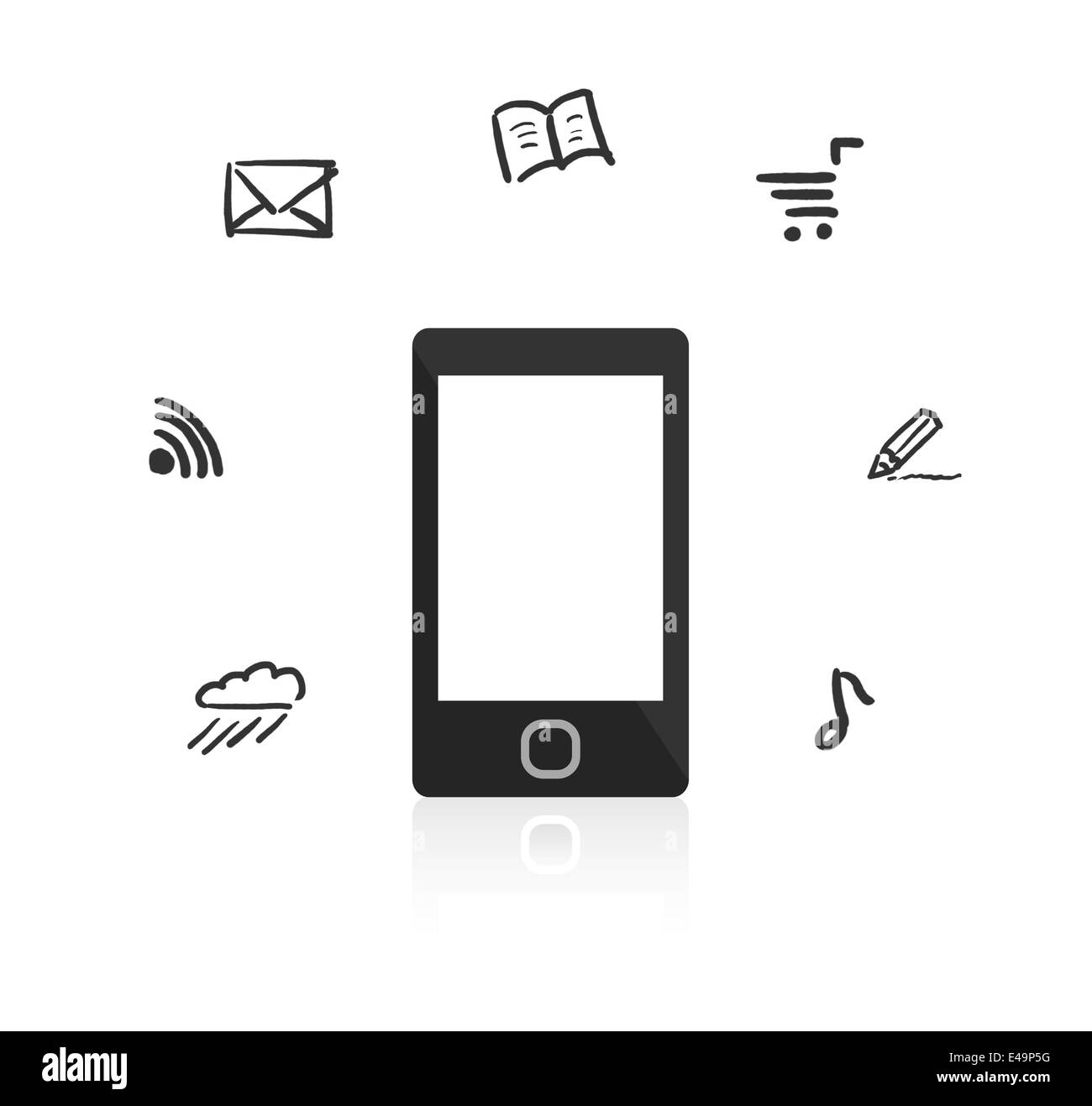 Cell phone drawing hi-res stock photography and images - Alamy