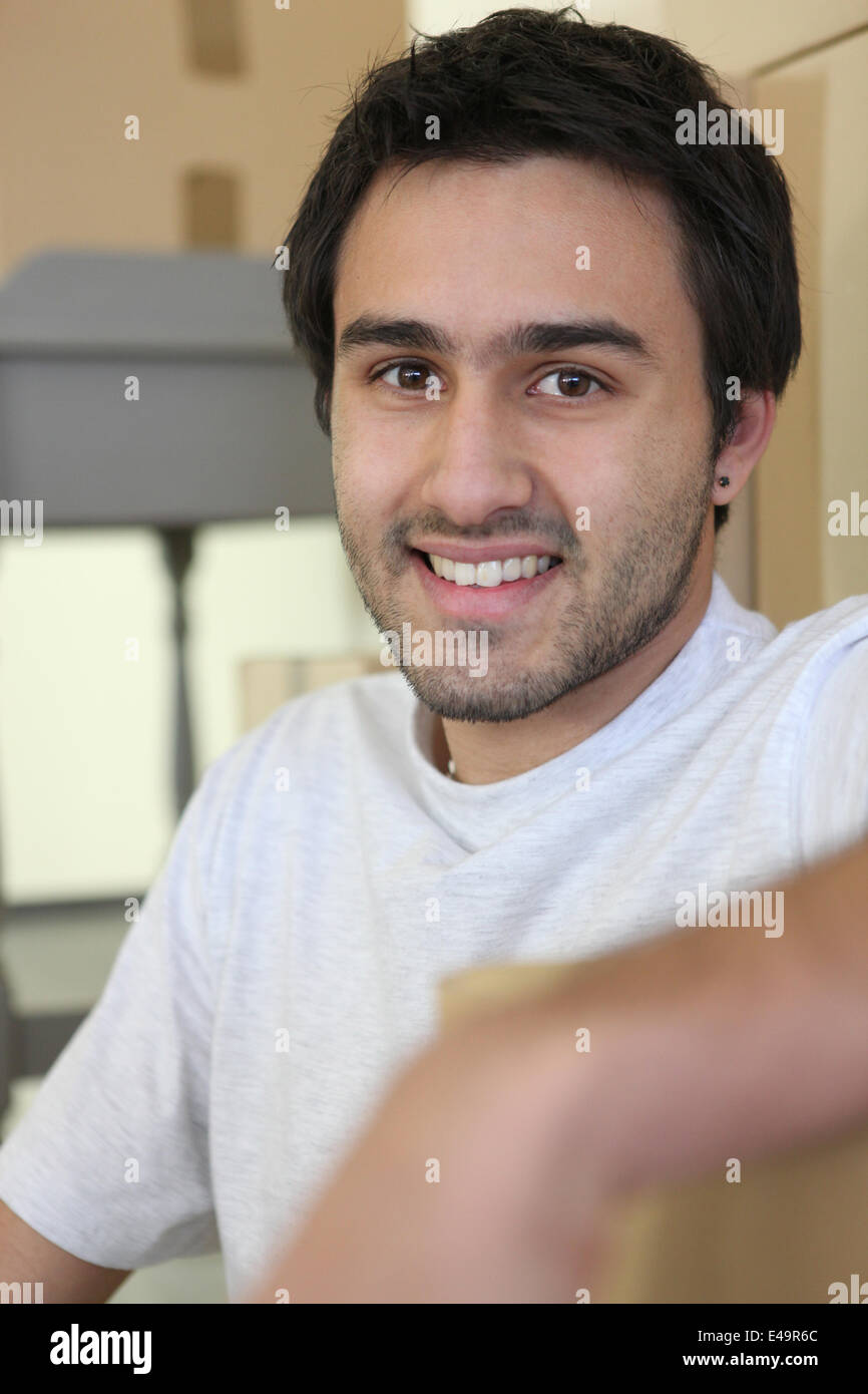 Man in kitchen alone Stock Photo - Alamy