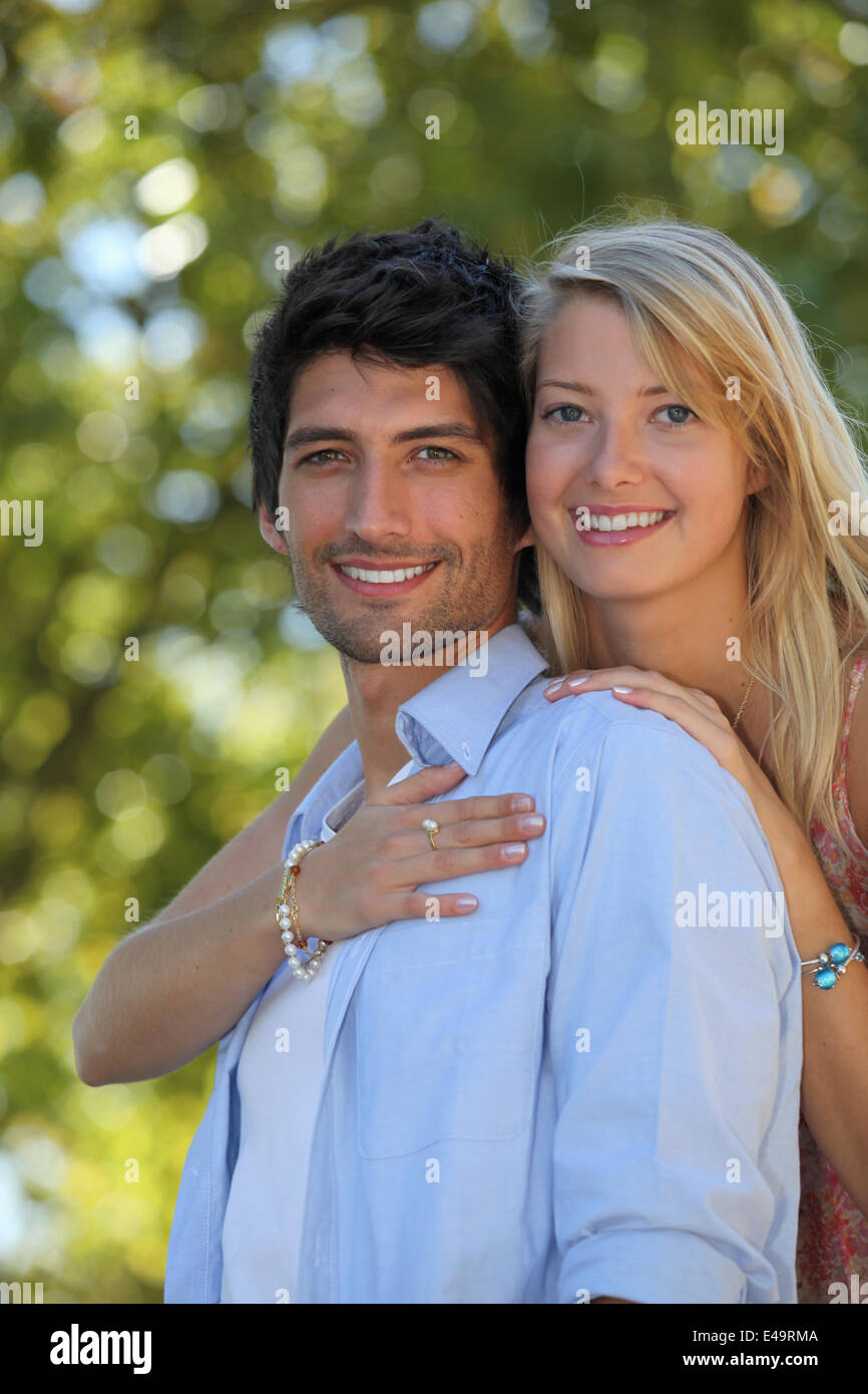 Portrait of a young couple Stock Photo - Alamy