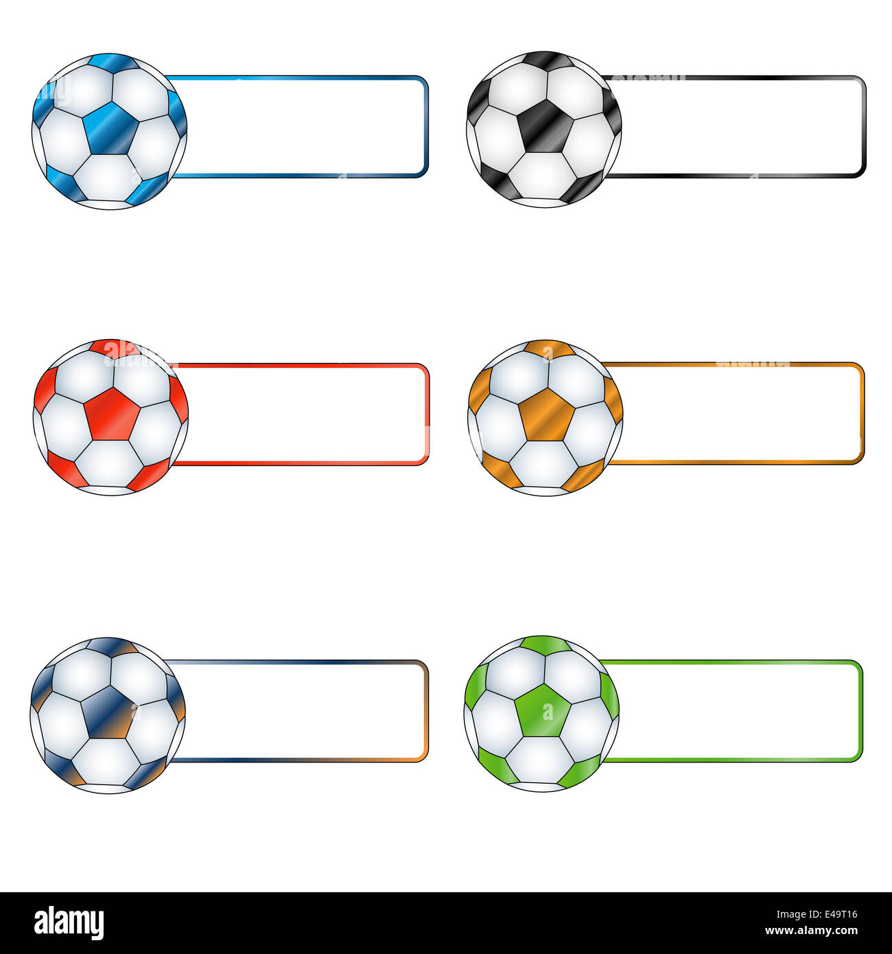 Six multi-colored balls Stock Photo - Alamy