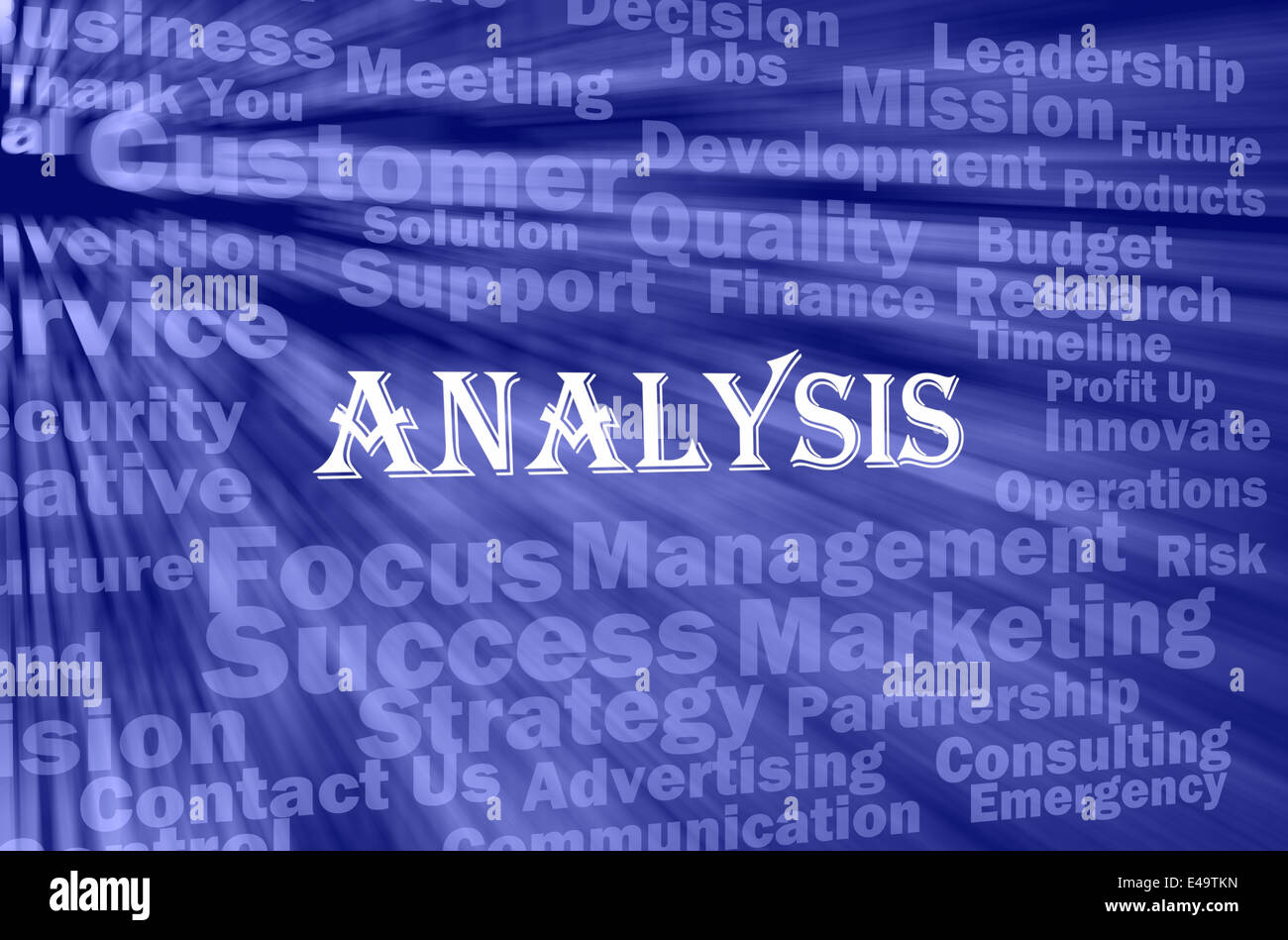 Analysis concept with related words Stock Photo - Alamy