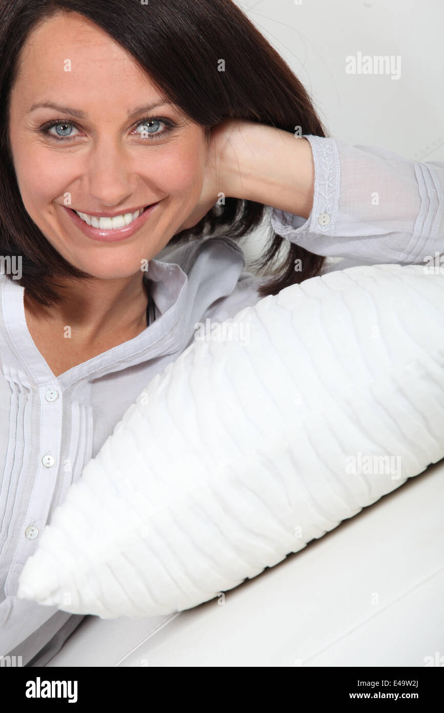 Portrait of happy woman Stock Photo - Alamy