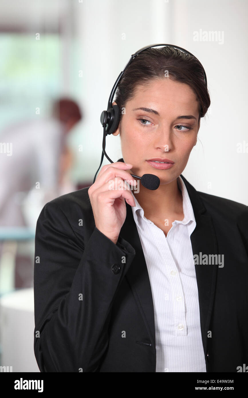 Customer service woman Stock Photo - Alamy