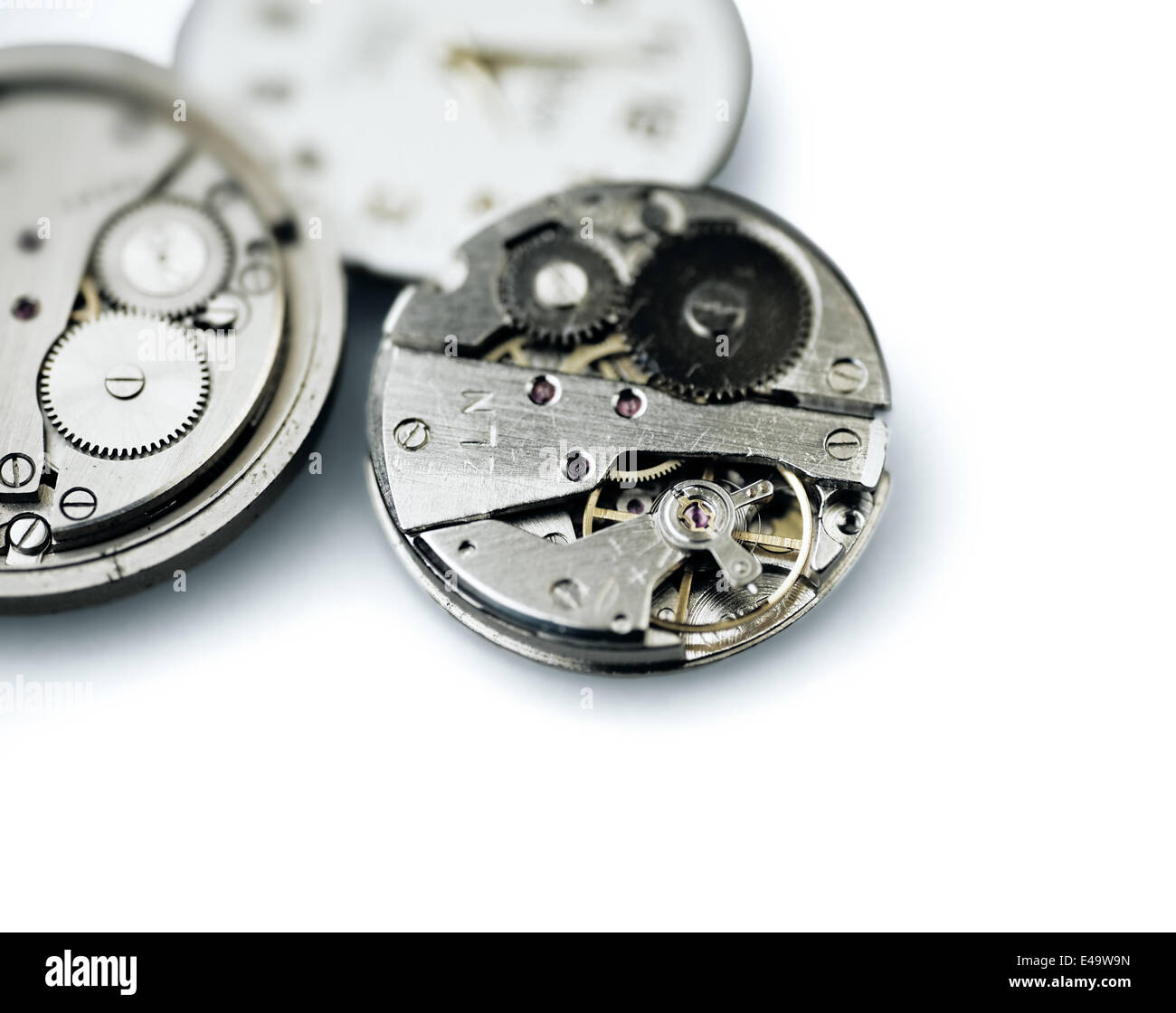 Old metal mechanical clock Stock Photo - Alamy