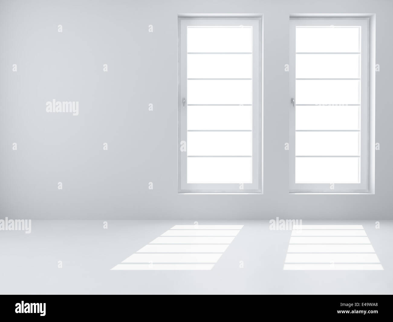 Empty room with two windows hi-res stock photography and images - Alamy