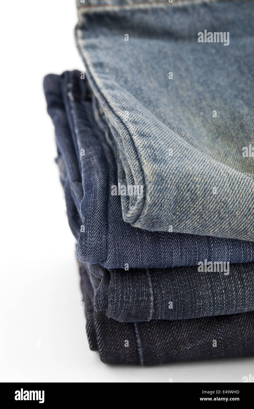 Denim jeans folded hi-res stock photography and images - Alamy