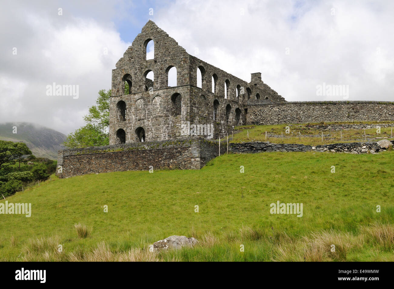Ruins of Ty Mawr State Mill Cwmystradlyn Snowdonia National park Stock ...