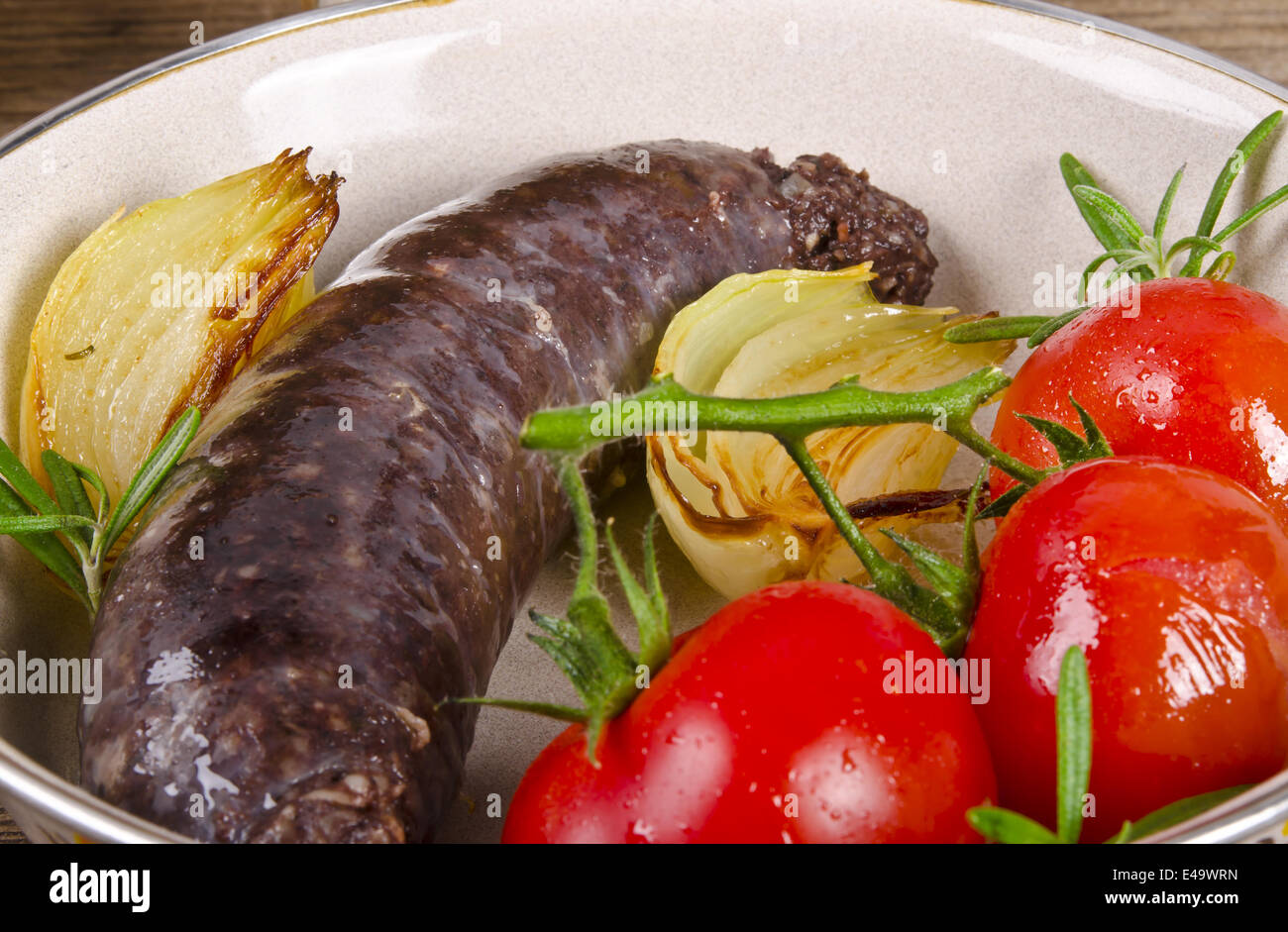 Krupniok traditional blood sausage in Polish cuisine Stock Photo - Alamy