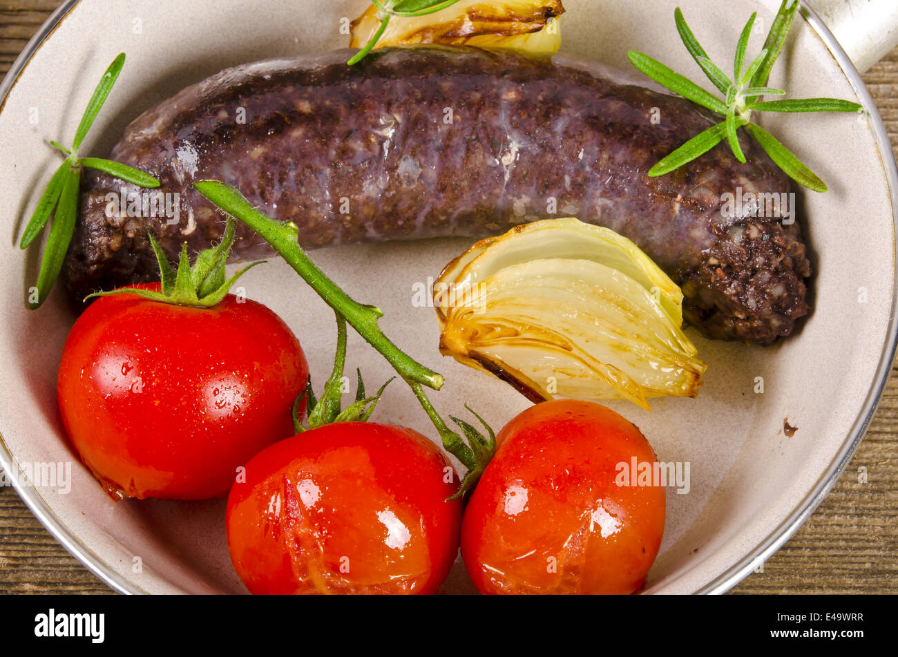 Krupniok traditional blood sausage in Polish cuisine Stock Photo - Alamy