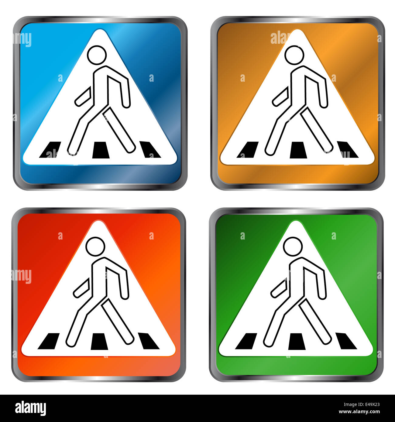 Pedestrian crossing signs Stock Photo - Alamy