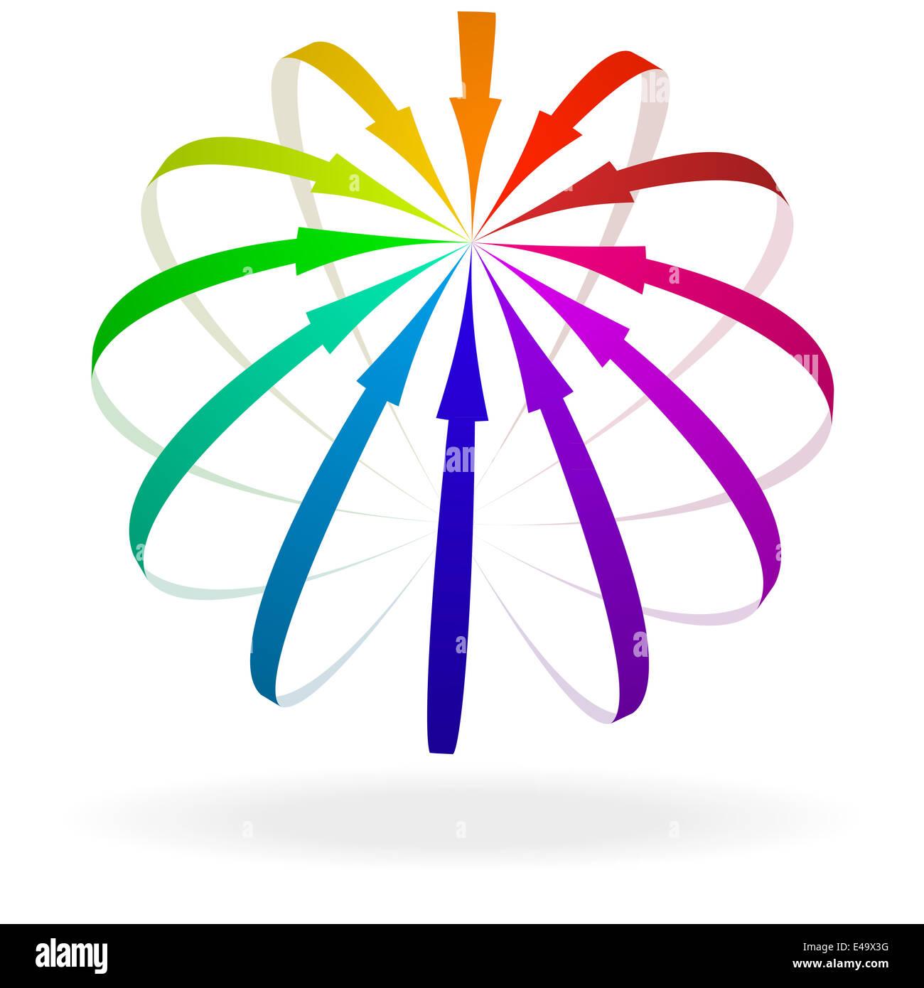 Colorful Arrow Icon Stock Photo - Alamy