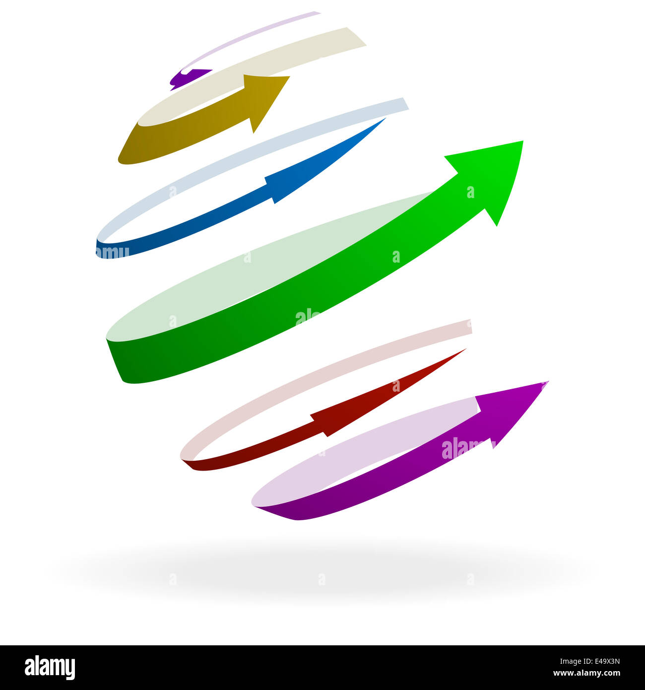 Colorful Arrow Icon Stock Photo - Alamy