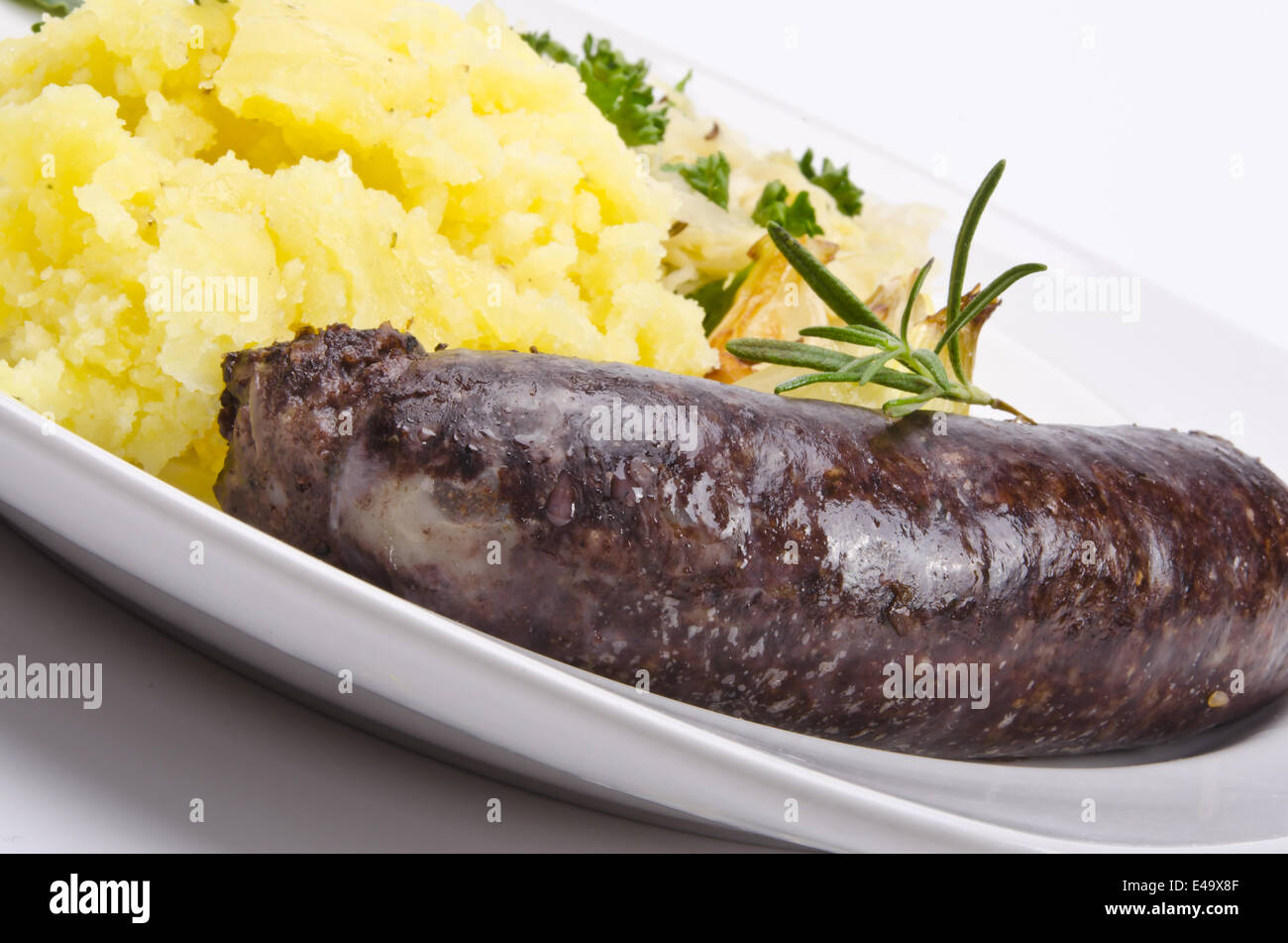 Krupniok traditional blood sausage in Polish cuisine Stock Photo - Alamy