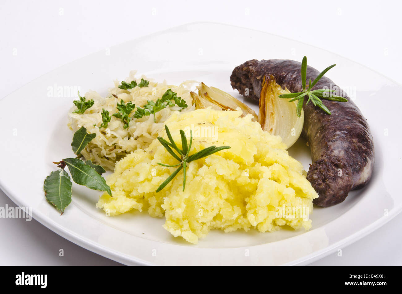 Krupniok traditional blood sausage in Polish cuisine Stock Photo - Alamy