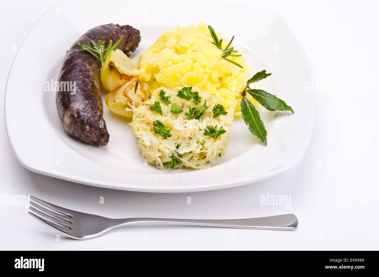Krupniok traditional blood sausage in Polish cuisine Stock Photo - Alamy