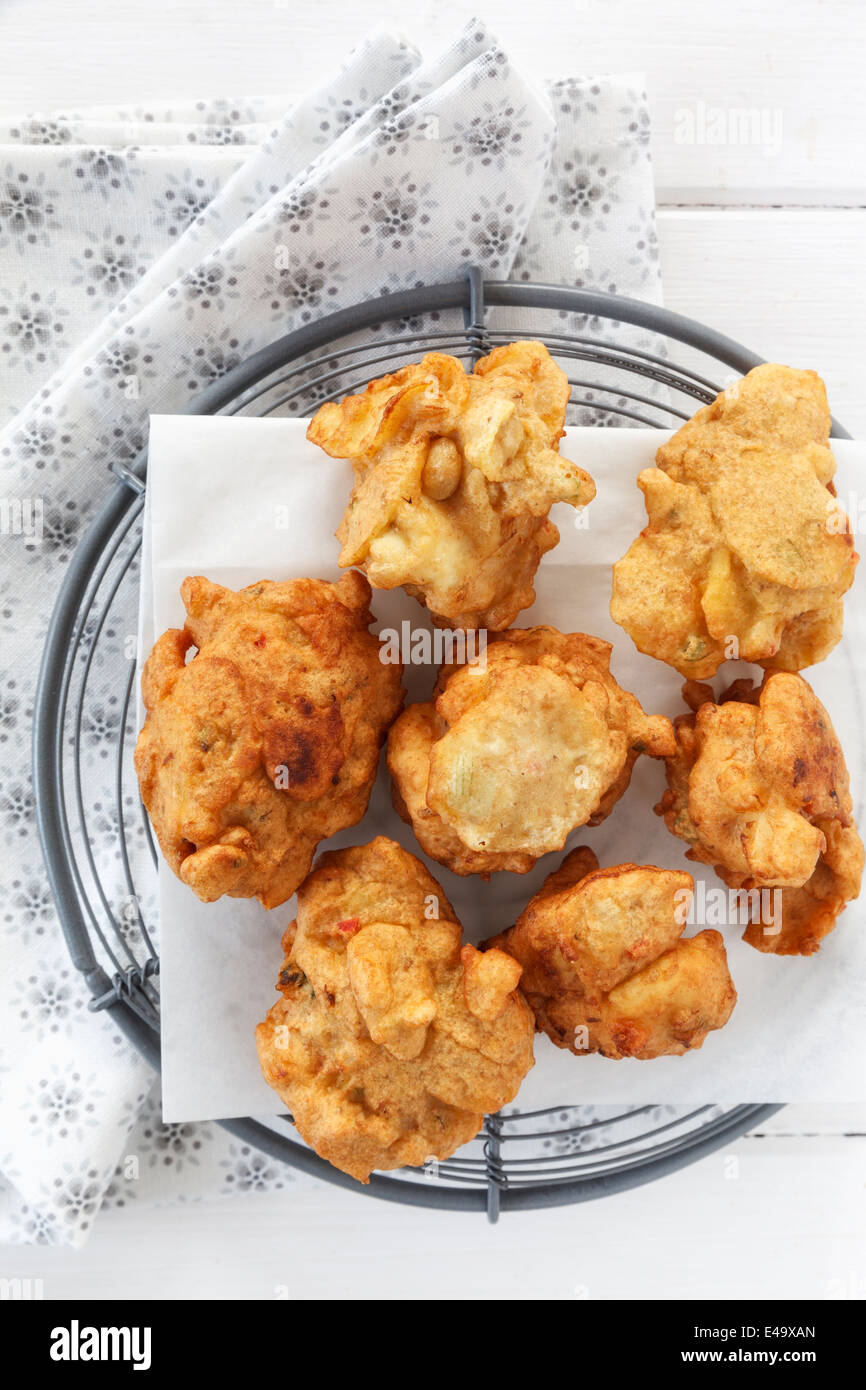 Indian fried snack Pakora Stock Photo - Alamy