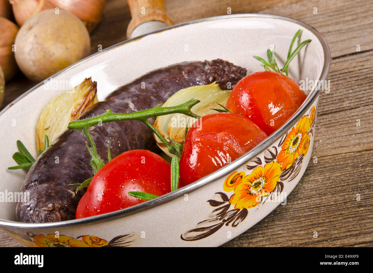 Krupniok traditional blood sausage in Polish cuisine Stock Photo - Alamy