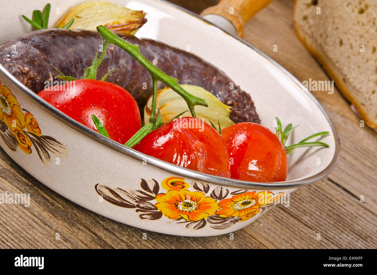Krupniok traditional blood sausage in Polish cuisine Stock Photo - Alamy