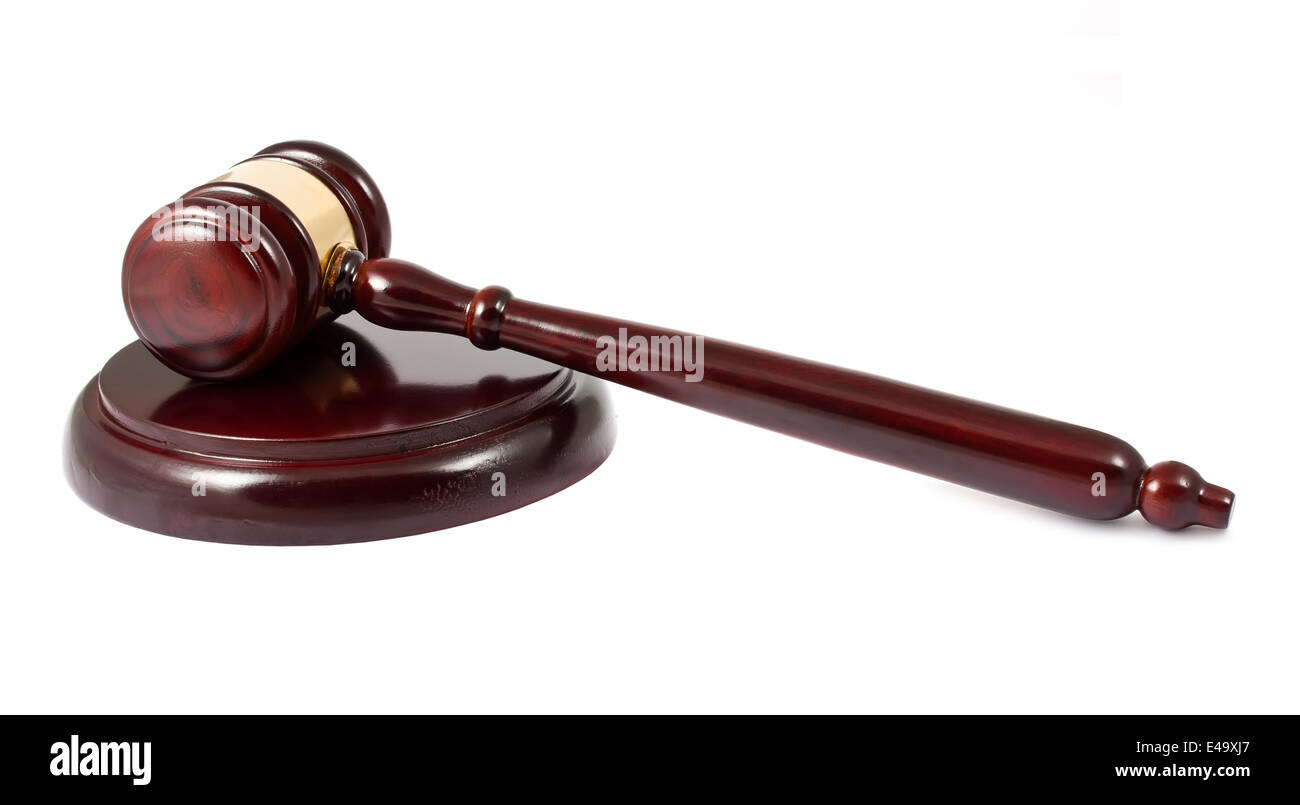 Brown wooden gavel Stock Photo - Alamy