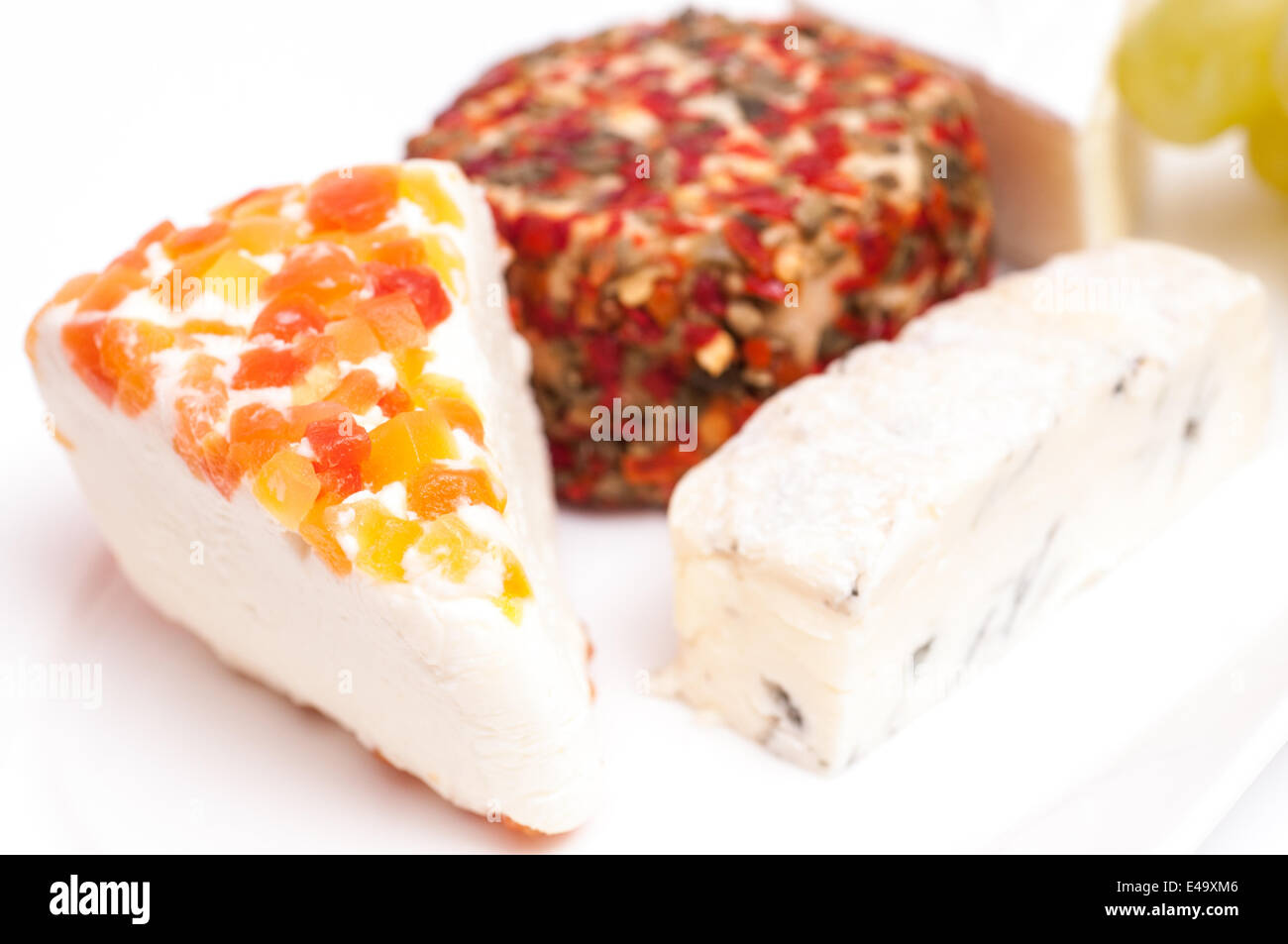 Varieties of cheeses Stock Photo - Alamy