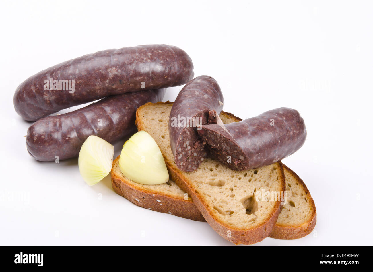 Krupniok traditional blood sausage in Polish cuisine Stock Photo - Alamy