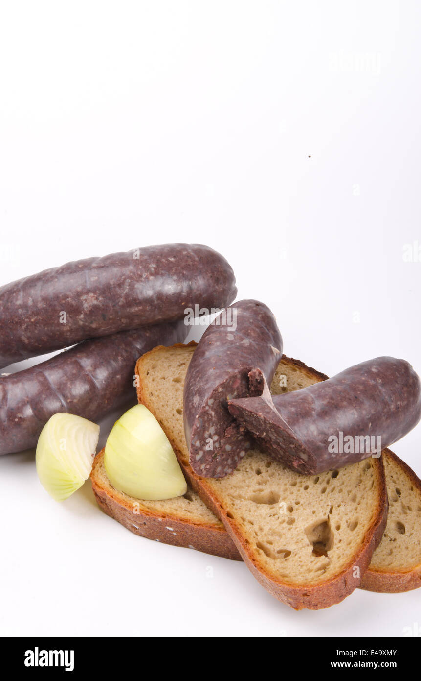 Krupniok traditional blood sausage in Polish cuisine Stock Photo - Alamy