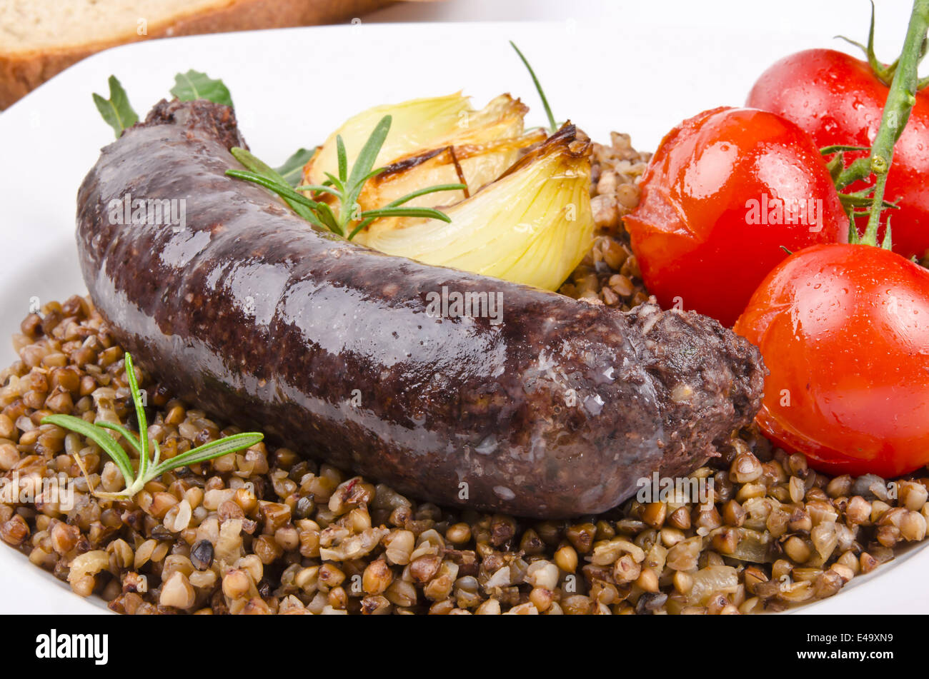 Krupniok traditional blood sausage in Polish cuisine Stock Photo - Alamy