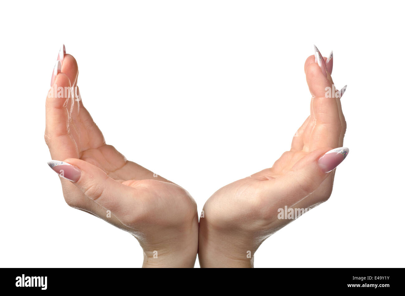 Two open hands holding handful hi-res stock photography and images - Alamy