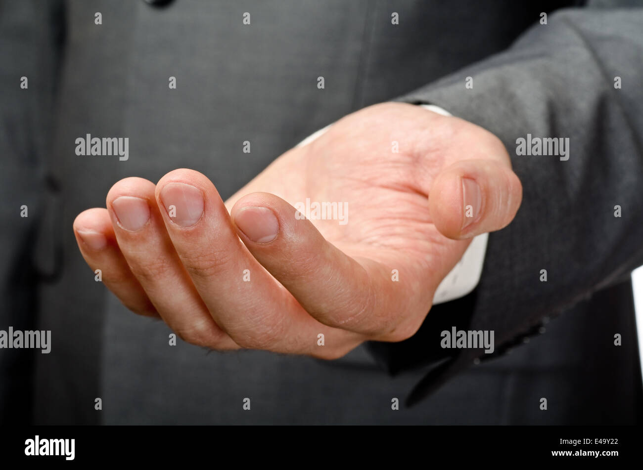 Empty open hand Stock Photo - Alamy