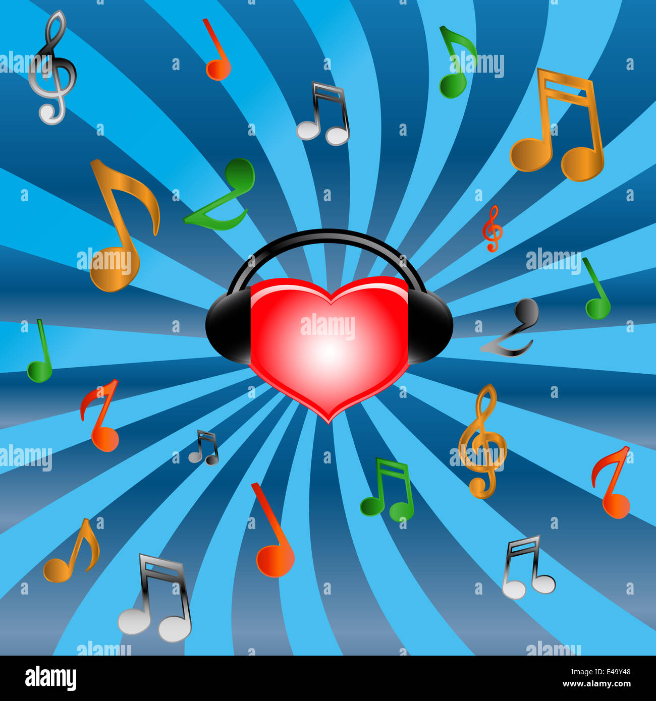 Heart music notes hi-res stock photography and images - Alamy