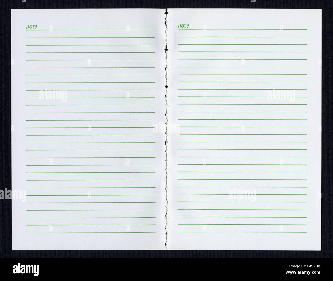Blank notebook page Stock Photo - Alamy