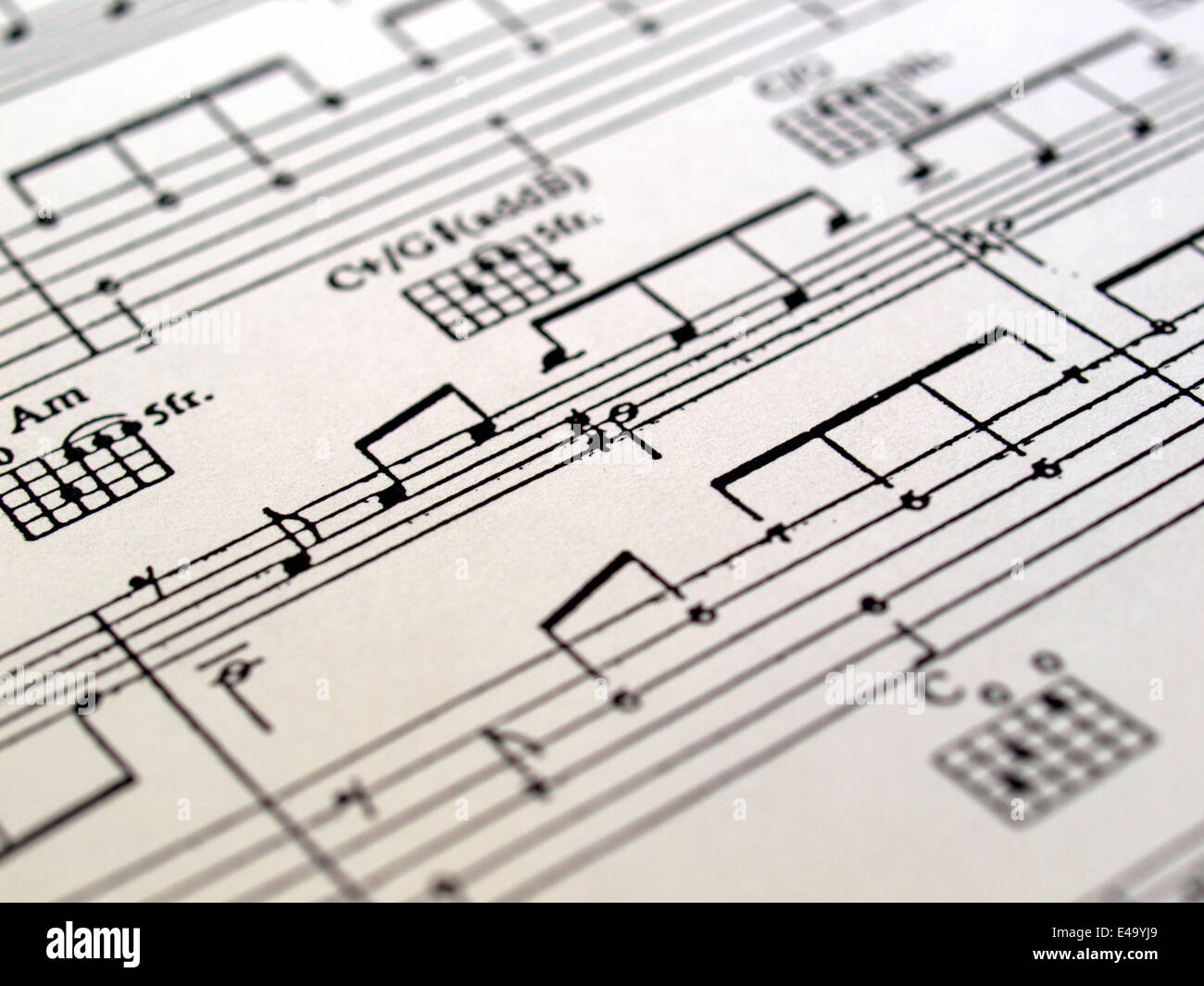 Music sheet score Stock Photo - Alamy