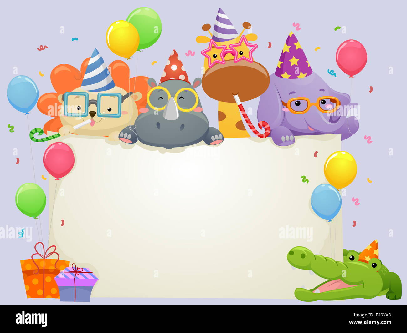 Jungle animals and balloons hi-res stock photography and images - Alamy