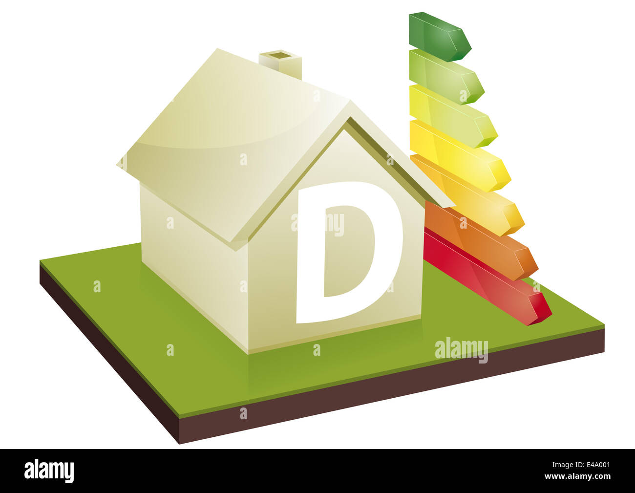 house energy efficiency class D Stock Photo - Alamy