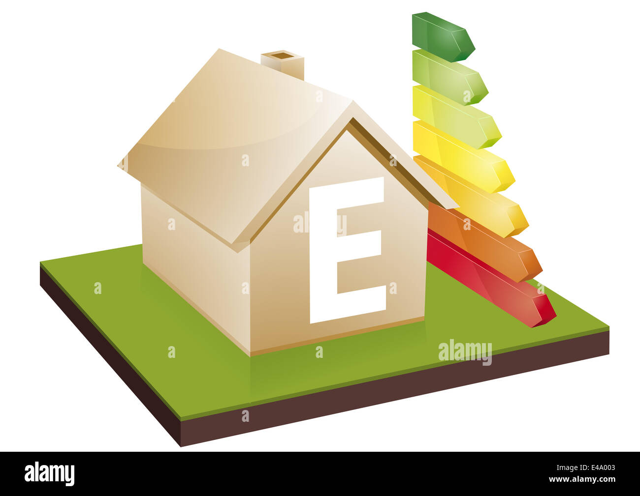 house energy efficiency class E Stock Photo - Alamy