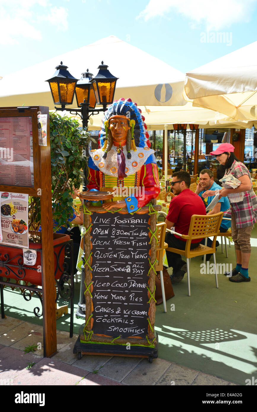 Indian chief restaurant menu, Sliema (Tas-Sliema), Northern Harbour ...