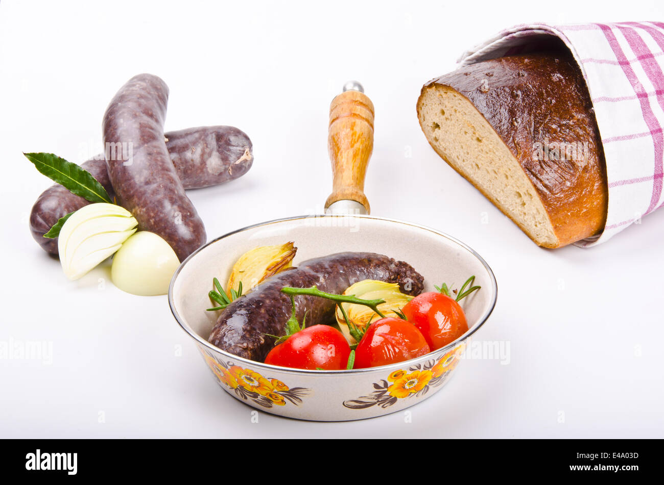 Krupniok traditional blood sausage in Polish cuisine Stock Photo - Alamy